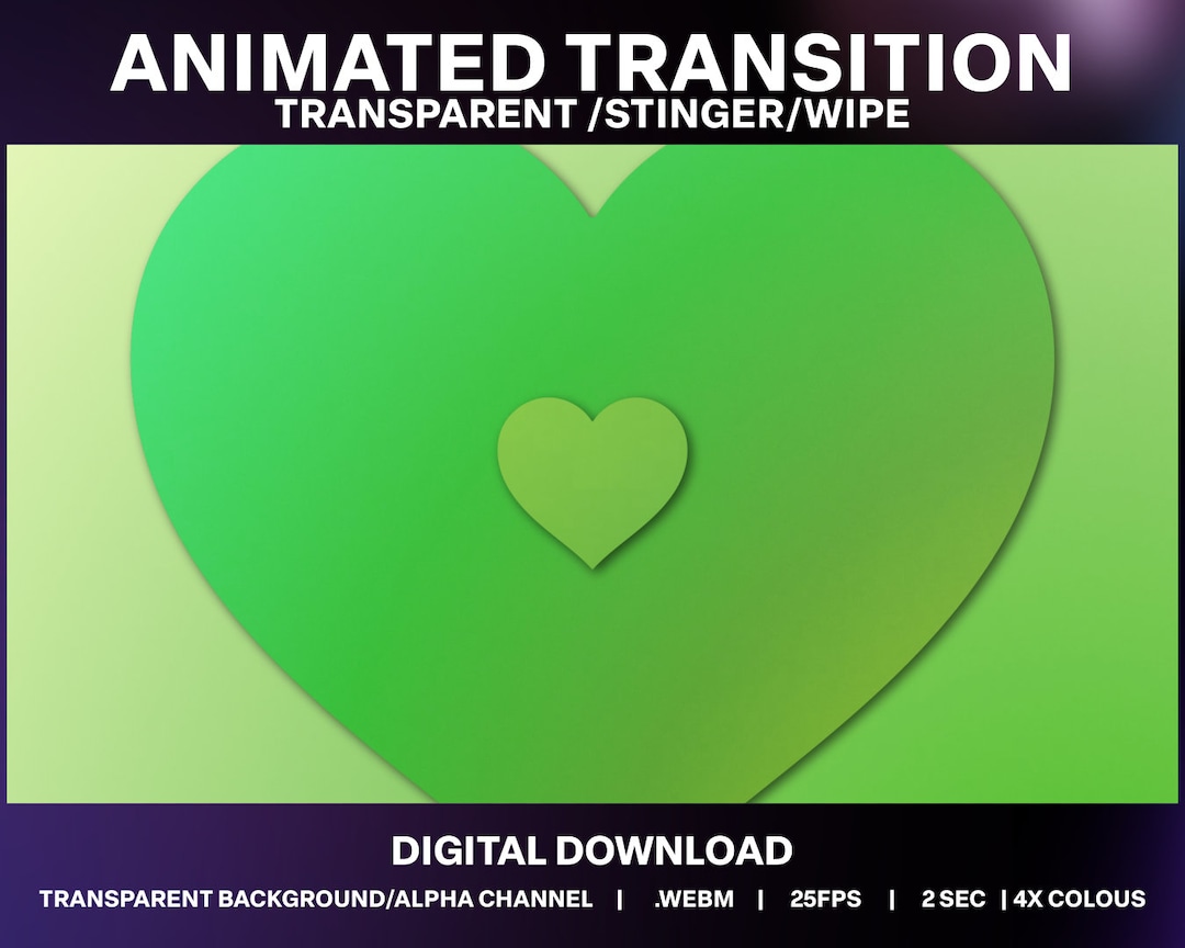 Valentines Heart Animated Stinger Pack Romantic Video Transition Love ...