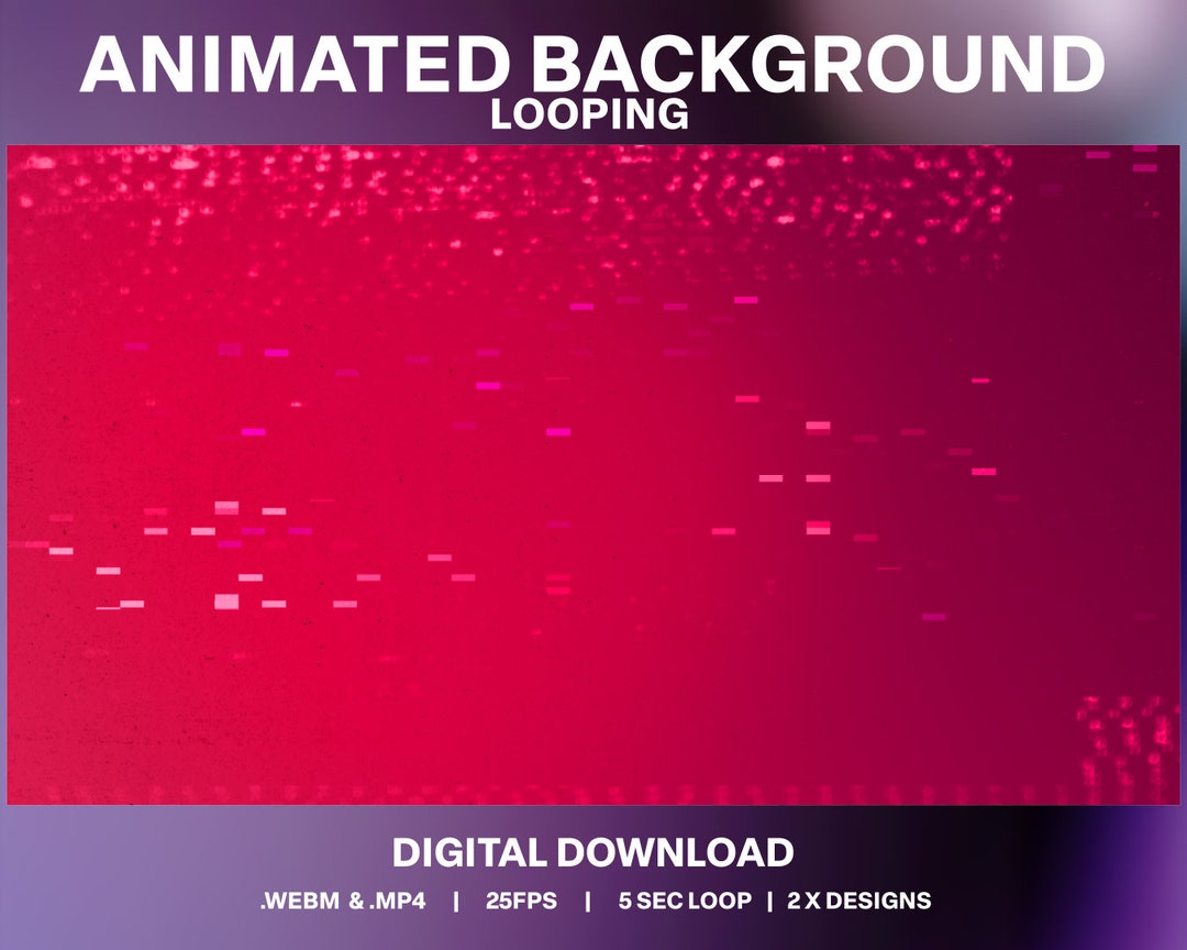 2X Cyber Glitch Animated Background | VHS Film Distortion Wallpaper ...