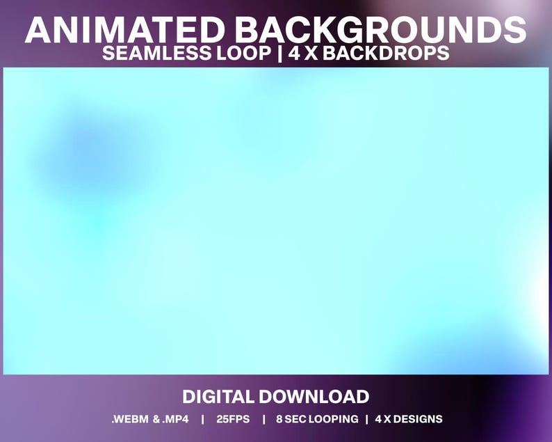 Animated Gradient Backgrounds Pack | MP4 | Webm | Looping Colour ...