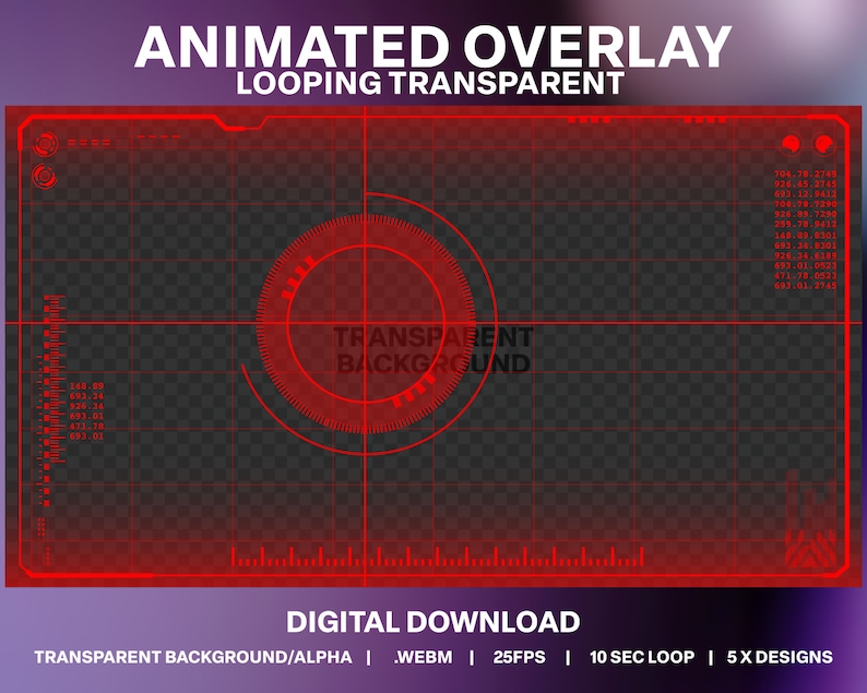 Military HUD Vision Animated Overlay: Stream Decoration (digital ...