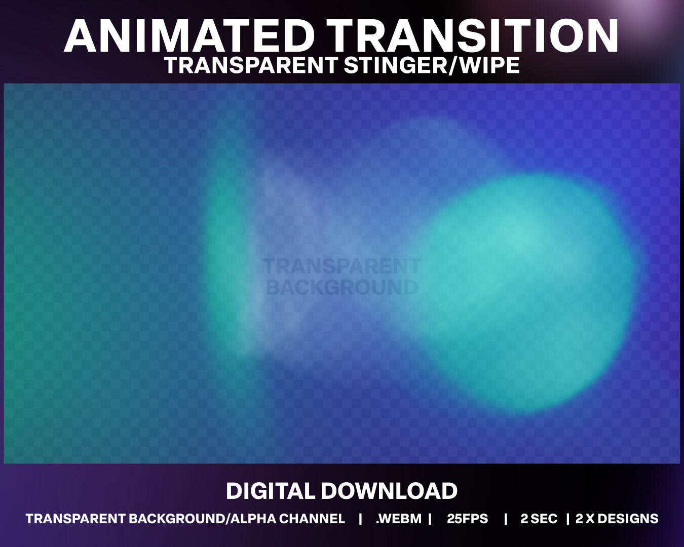 Blue Light Leaks Animated Transition: Bokeh Stream Stinger (digital ...