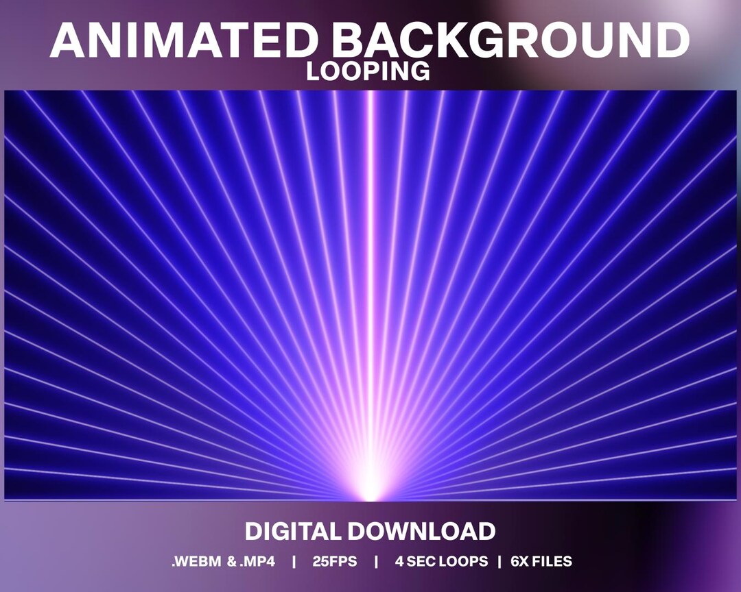 Animated Neon Background Loops: Twitch DJ Stream Lighting (digital ...