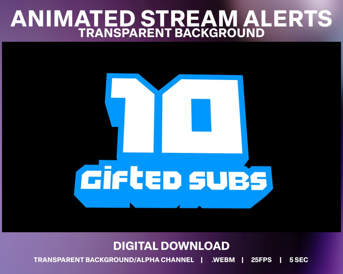 Retro Gaming Gifted Sub Alerts: 8bit Pixel Stream Overlay (digital ...