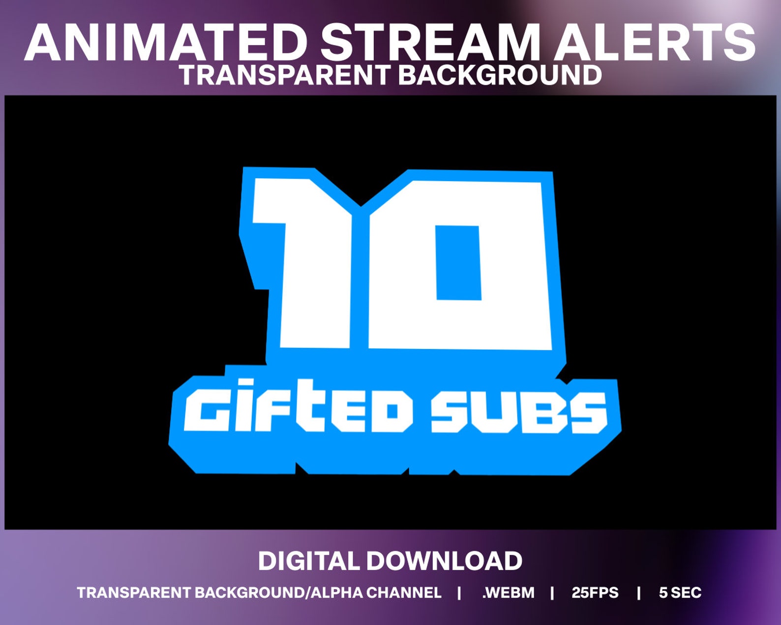 Retro Gaming Gifted Sub Alerts: 8bit Pixel Stream Overlay (digital ...