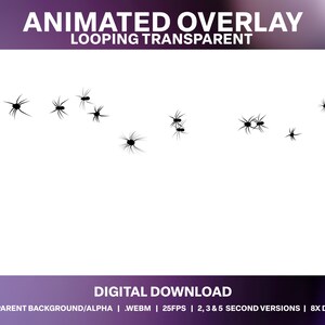 Animated Spider Stream Overlay: Halloween Twitch Decoration (digital ...