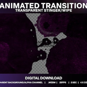 Creepy Ink Spread Animated Twitch Stream Transition | Gothic Grunge ...
