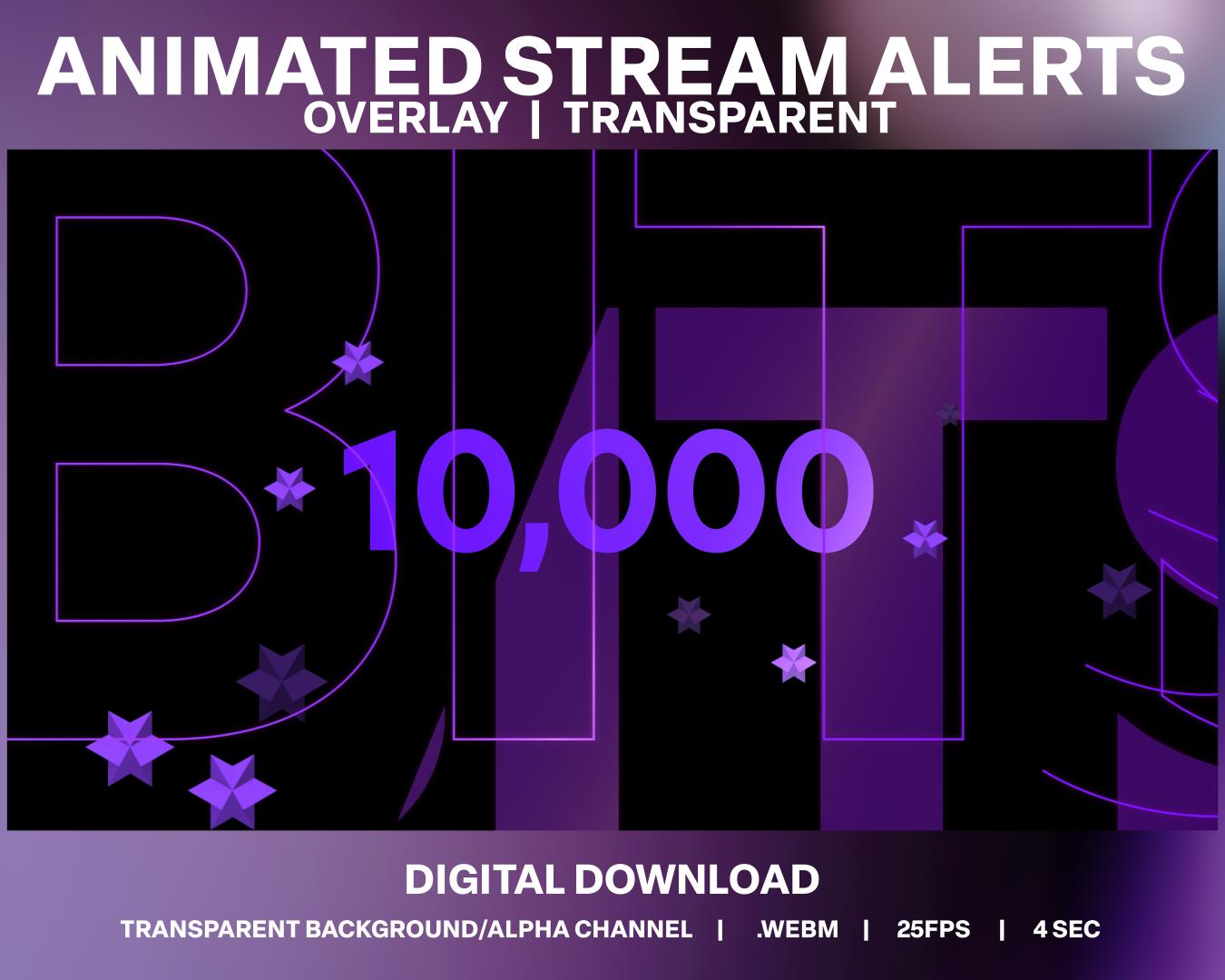 Animated Twitch Bit Bomb Alert: Pink Stream Cheer Overlay (digital ...
