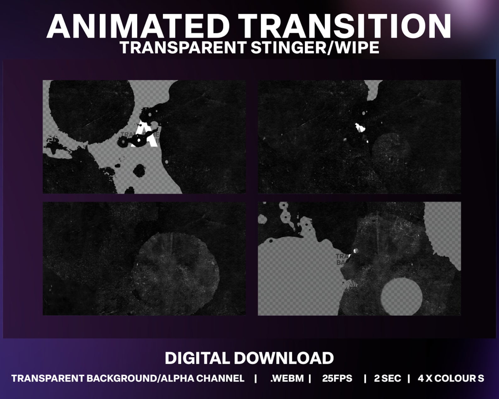 Creepy Ink Spread Animated Twitch Stream Transition Gothic Grunge ...
