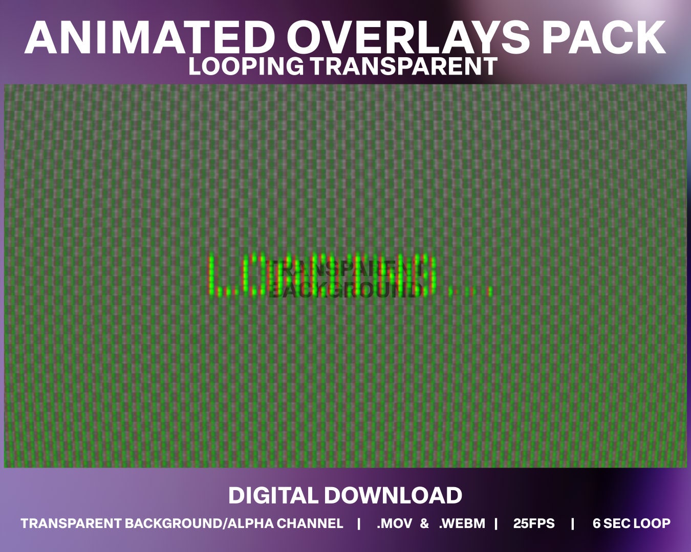 Error! CRT Noise Animated Transparent Overlay 5 Pack | Old VCR Twitch ...