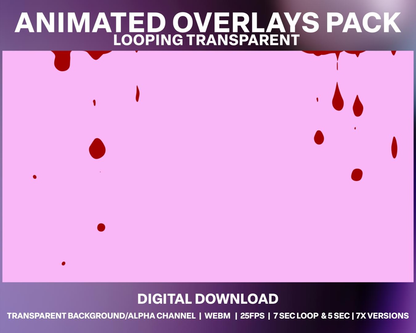 Animated Blood Drip Stream Overlays | Creepy Paint Dripping Alerts ...