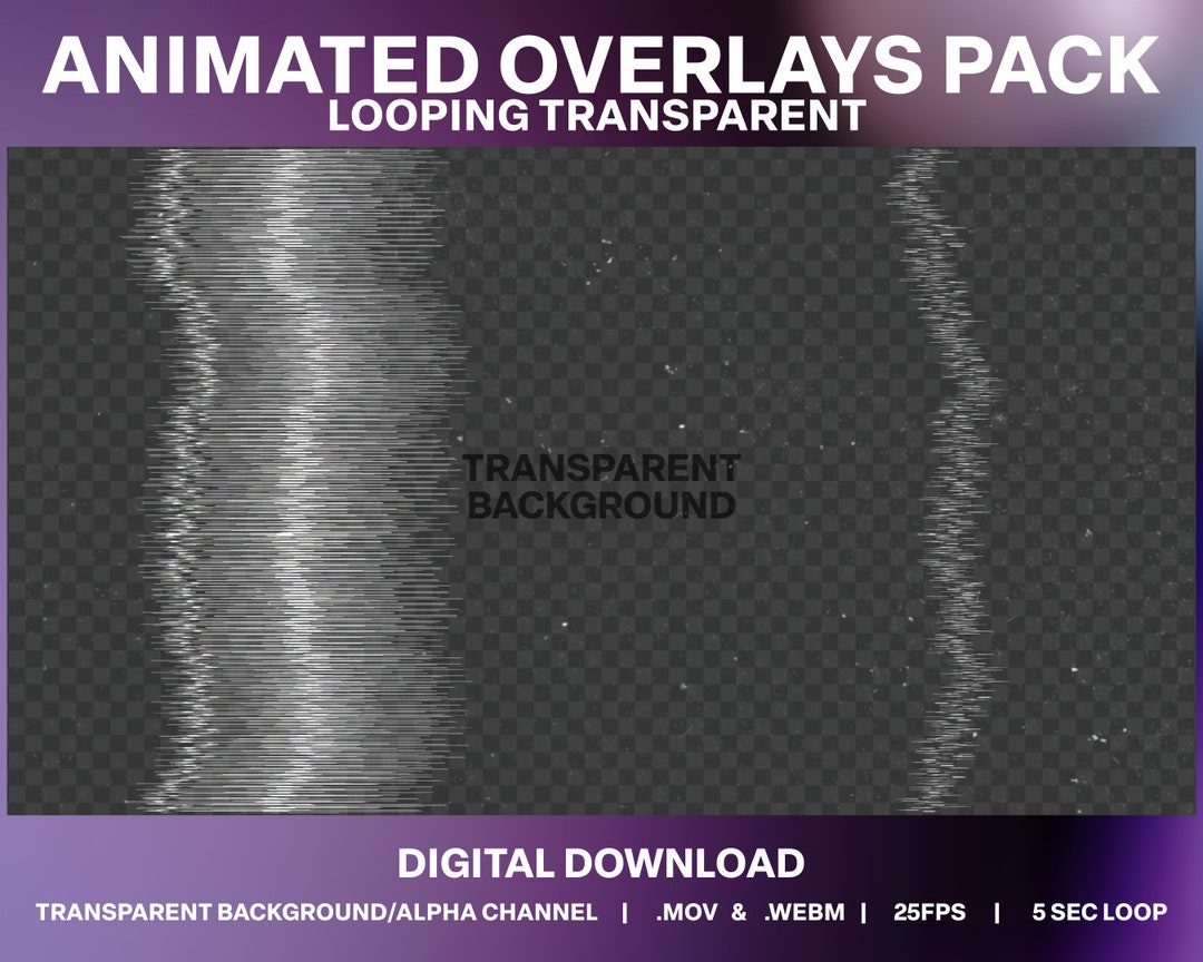 VHS Noise Animated Overlay: Retro Video Effects (digital Download ...
