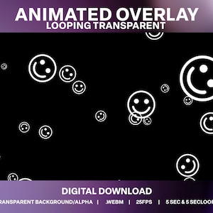 Animated Falling Smiley Face Overlay Loop | Trippy Twitch DJ Stream ...