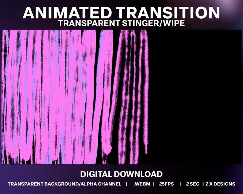 Animated Paint Stroke Transition | Hand Painted Transparent Live Stream ...