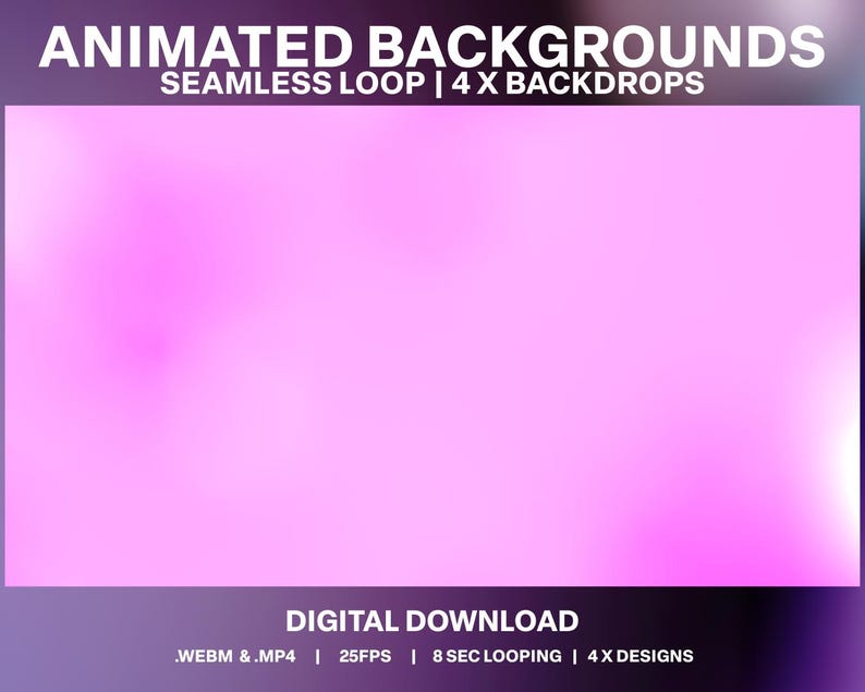 Animated Gradient Backgrounds Pack | MP4 | Webm | Looping Colour ...