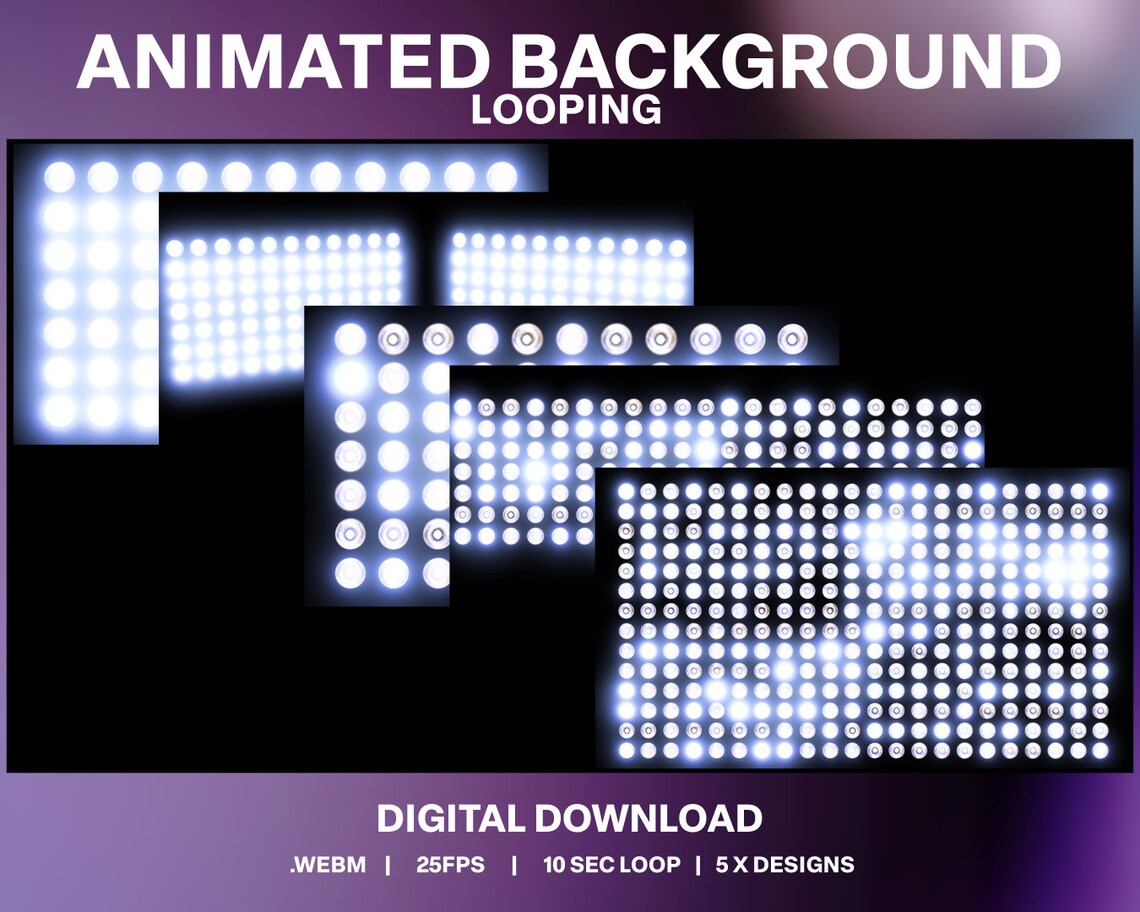 Animated Flashing Lights Background Loops: Blue Stream & Stage ...