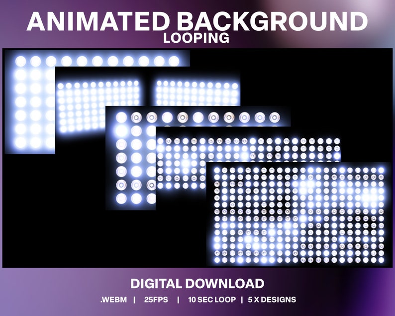 Animated Flashing Lights Background Loops: Stream & Stage Decoration ...