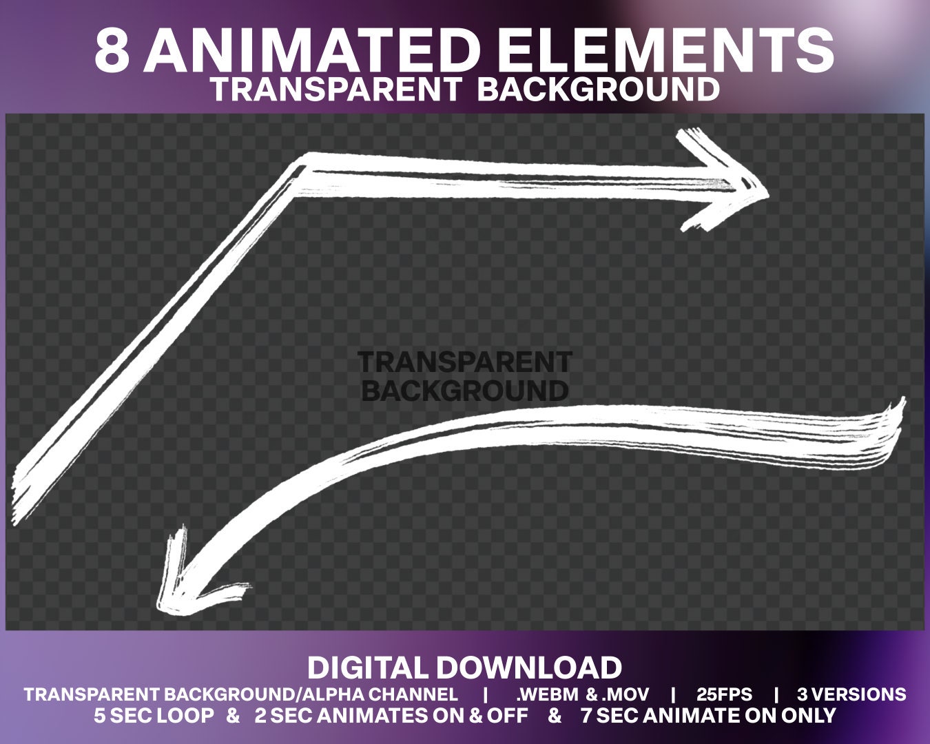 8 Animated Arrows Overlay Pack Hand Drawn Pop up - Etsy