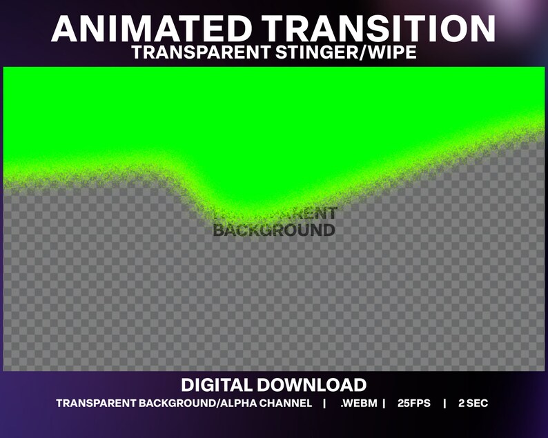 Animated Green Spray Paint Stream Stinger: Twitch Overlay (digital ...