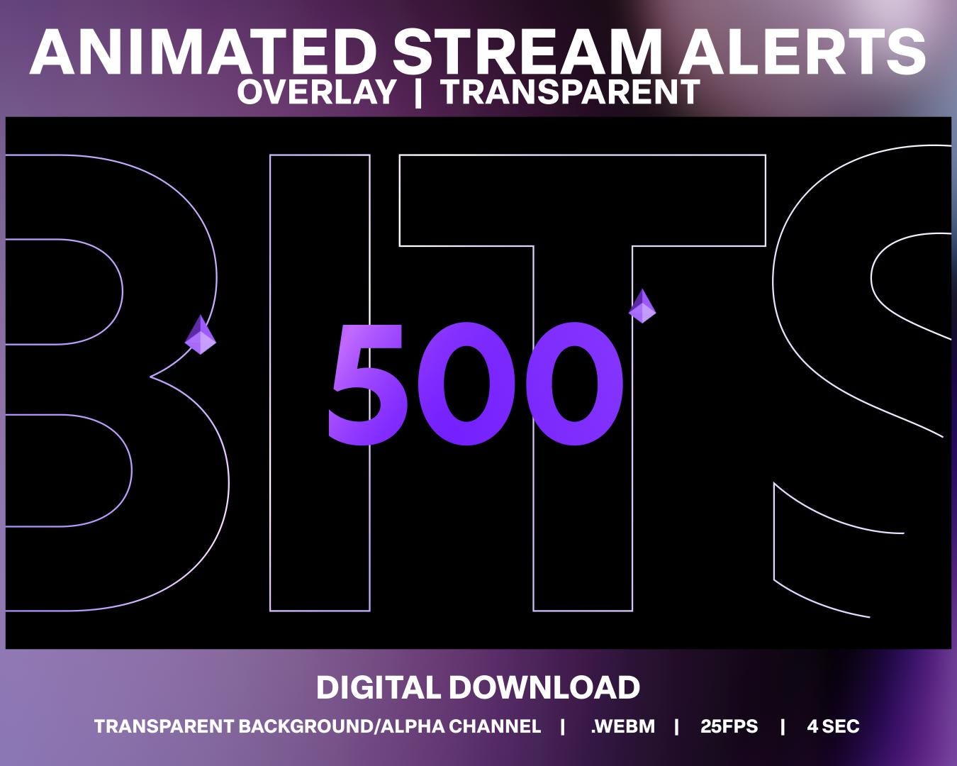 Animated Twitch Bit Bomb Alert: Pink Stream Cheer Overlay (digital ...
