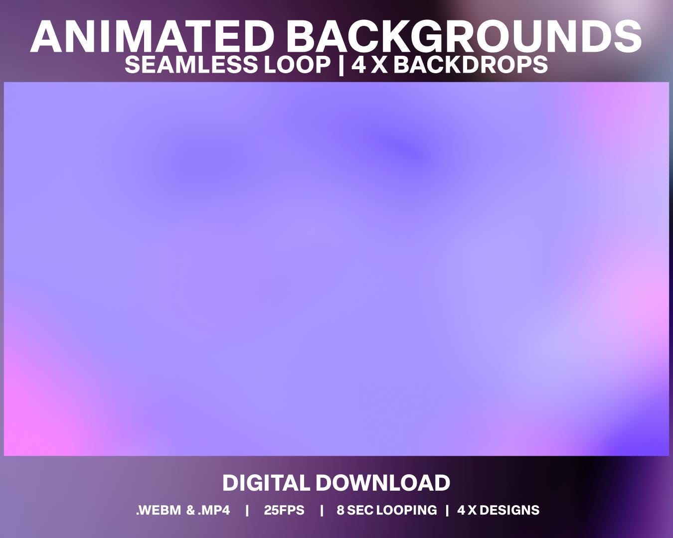 Animated Gradient Backgrounds Pack | MP4 | Webm | Looping Colour ...
