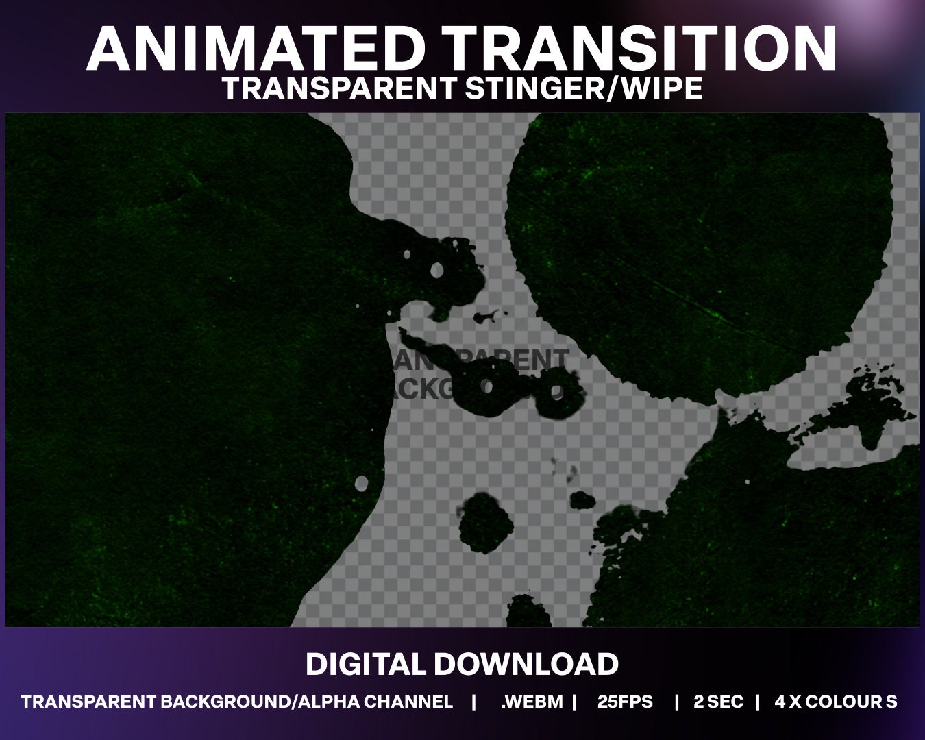 Creepy Ink Spread Animated Twitch Stream Transition Gothic Grunge ...