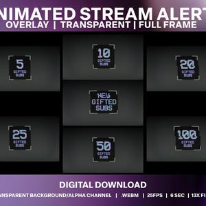 Animated CRT Gifted Sub Alerts: Retro Stream Decoration (digital ...
