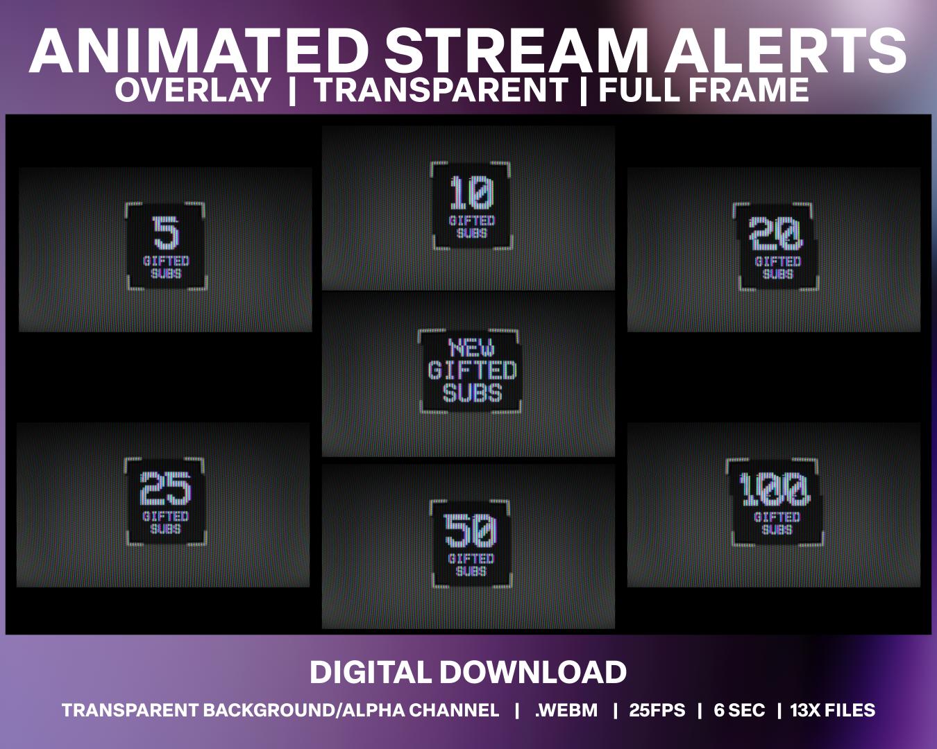 Animated CRT Gifted Sub Alerts: Retro Stream Decoration (digital ...
