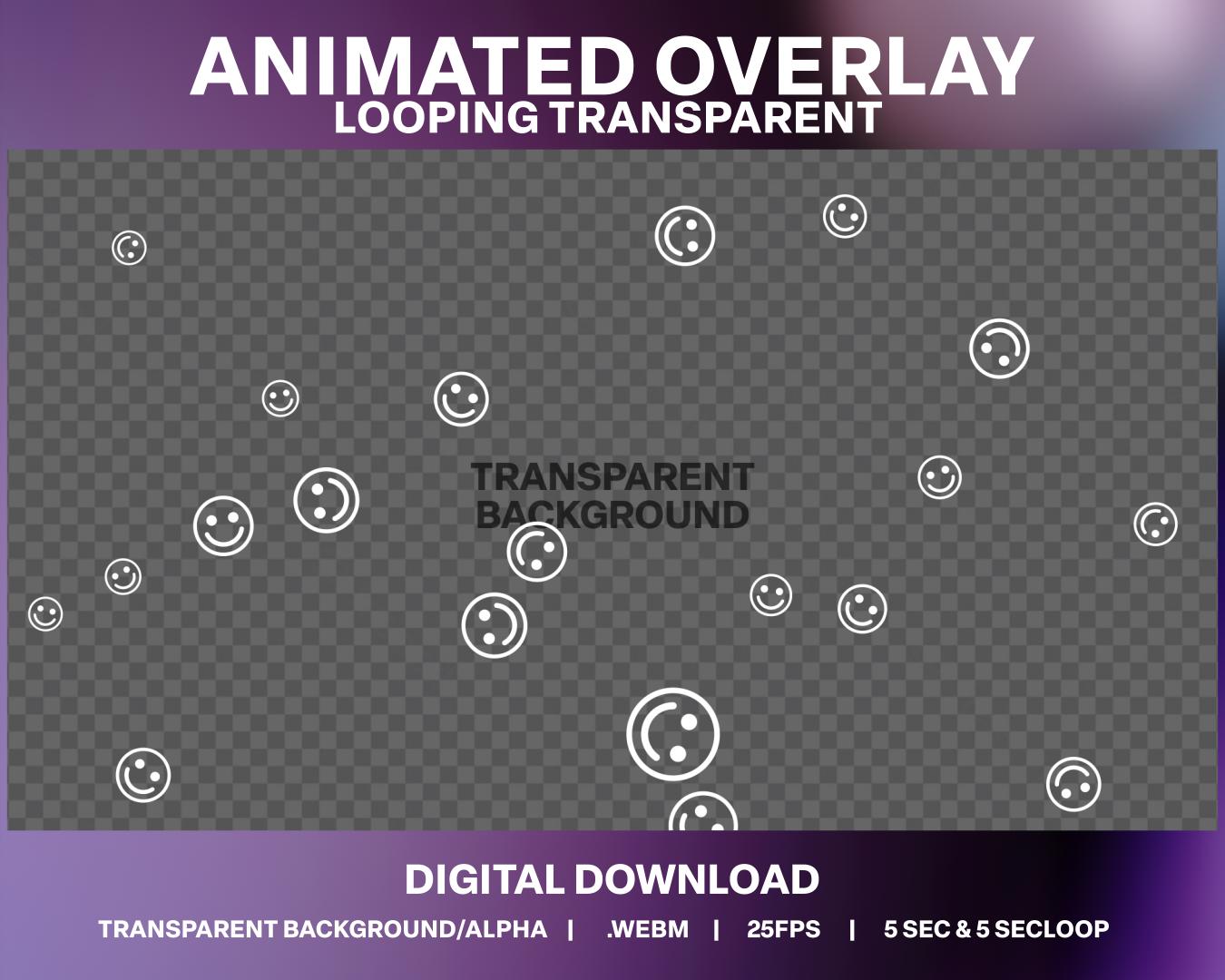 Animated Smiley Face Overlay Loop: Twitch DJ Stream (digital Download ...