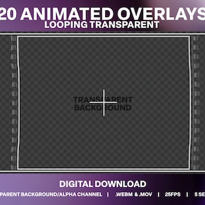 Animated Webcam Border Overlay: Vintage Camera Stream Decoration ...