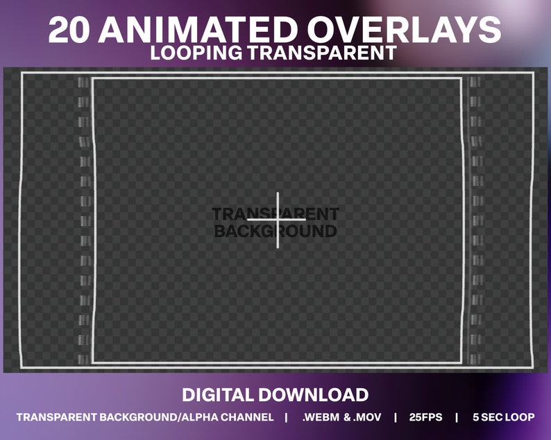 Animated Webcam Border Overlay: Vintage Camera Stream Decoration ...