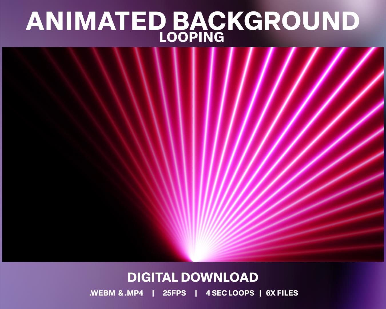 Neon Animated Background Loops: Twitch DJ Stream Lighting (digital ...
