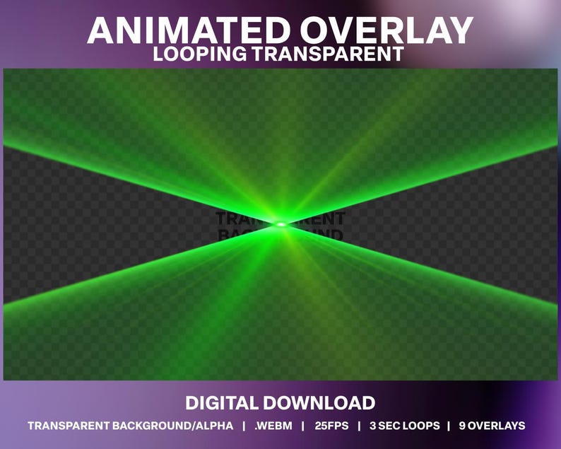 Animated Laser Lights Loop 5 Pack | Twitch DJ Stream Party Strobe ...