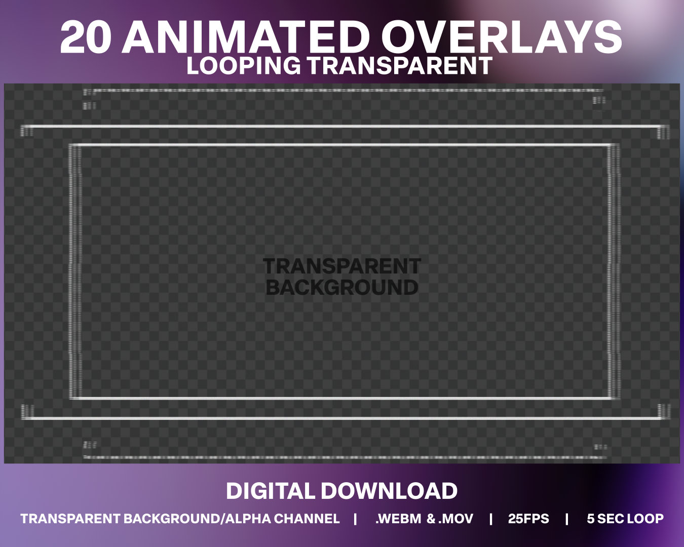 Animated Webcam Border Overlay: Vintage Camera Stream Decoration ...