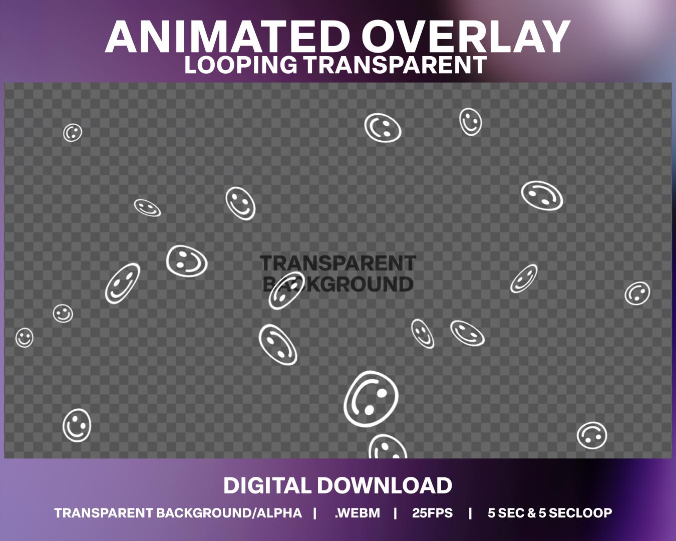 Animated Bouncing Smiley Face Overlay: Trippy Twitch Stream Decor ...