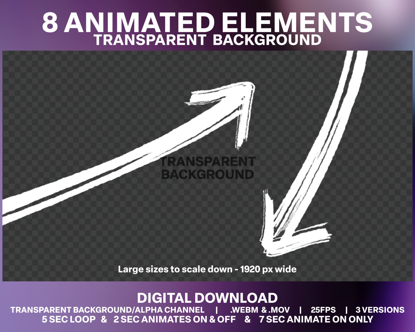 8 Animated Arrows Overlay Pack Hand Drawn Pop up - Etsy