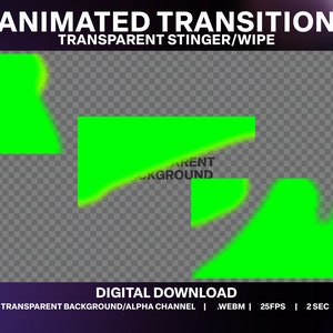 Animated Green Spray Paint Stream Stinger: Twitch Overlay (digital ...