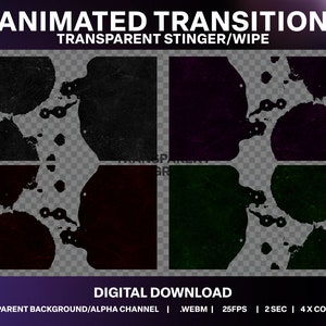 Creepy Ink Spread Animated Twitch Stream Transition | Gothic Grunge ...