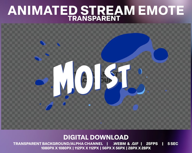 Moist Animated Emote Funny Twitch Decoration Animated Twitch Emote ...