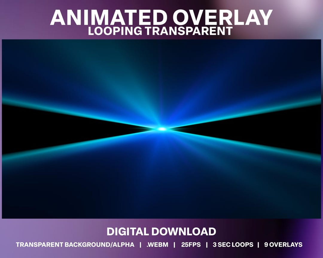 Animated Laser Lights Loop: Twitch DJ Stream Strobe Lighting (digital ...