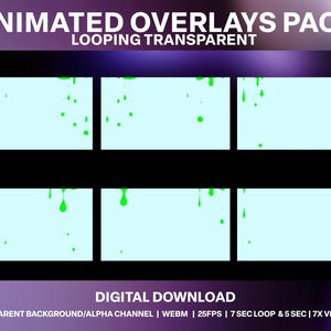 Animated Slime Drip Stream Overlays: Horror Streamer Decoration ...