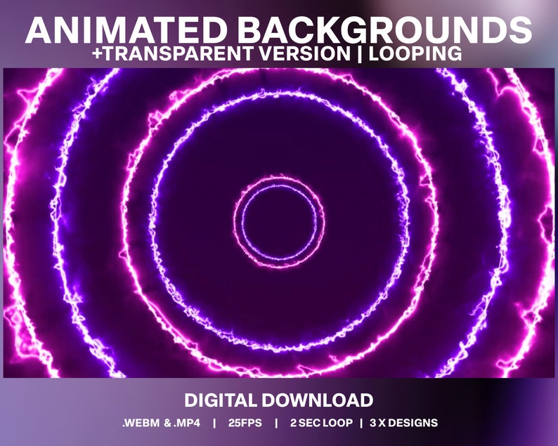 Neon Tunnel Animated Background Loop 6 Pack | Twitch DJ Stream Lighting ...