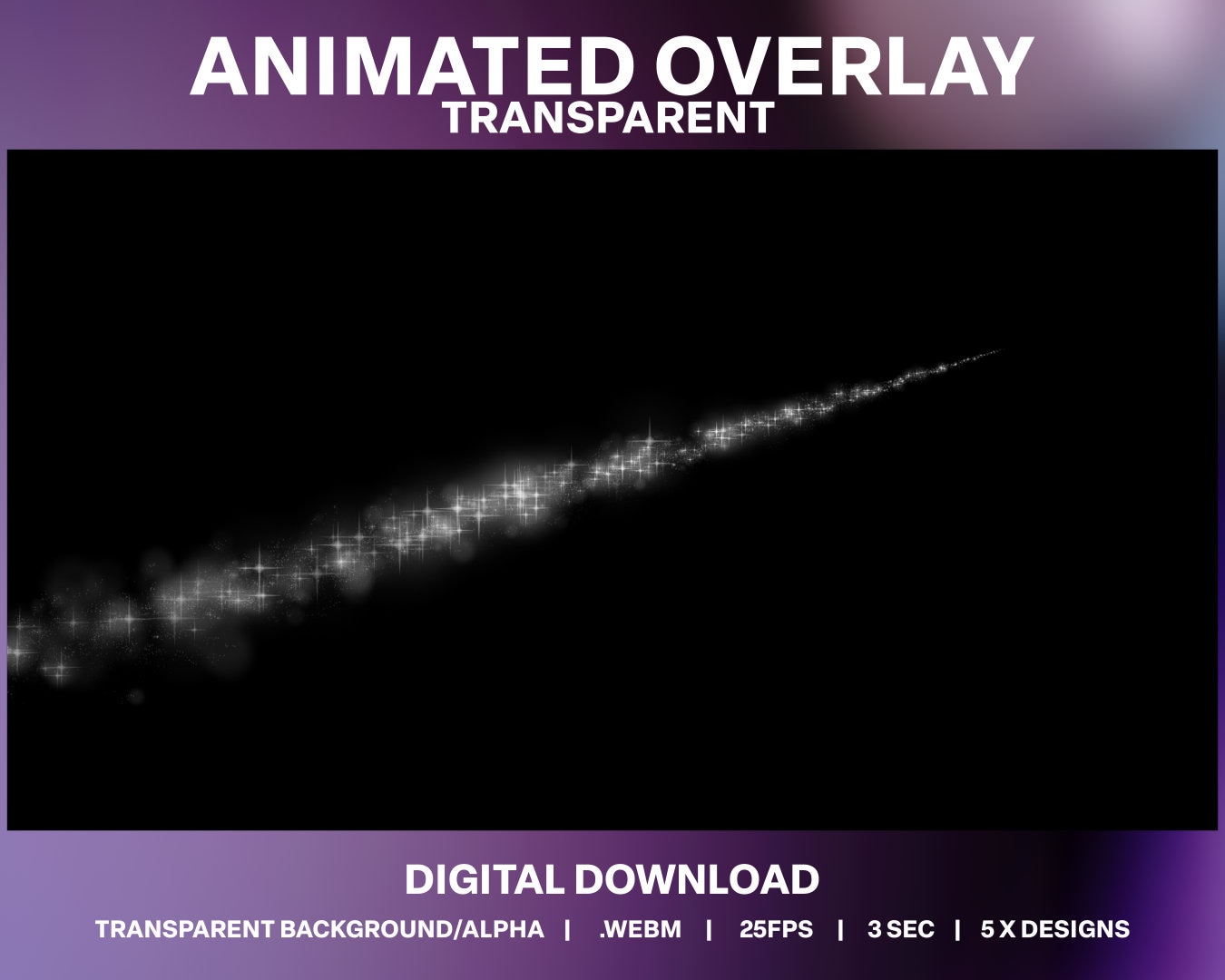 Particle Trail Animated Stream Overlay | Magical Stream Decoration ...