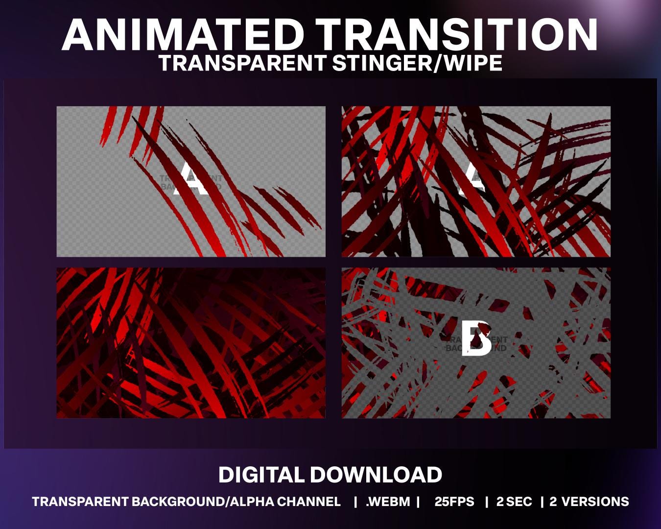 Animated Halloween Claw Rip Stream Transition (digital Download) - Etsy