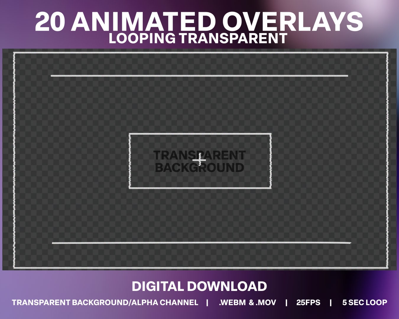 Animated Webcam Border Overlay: Vintage Camera Stream Decoration ...