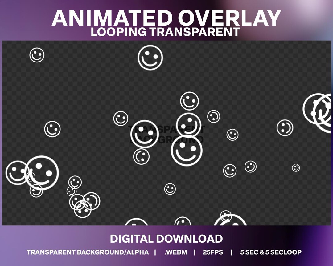 Animated Bouncing Smiley Face Overlay Loop | Trippy Twitch DJ Stream ...