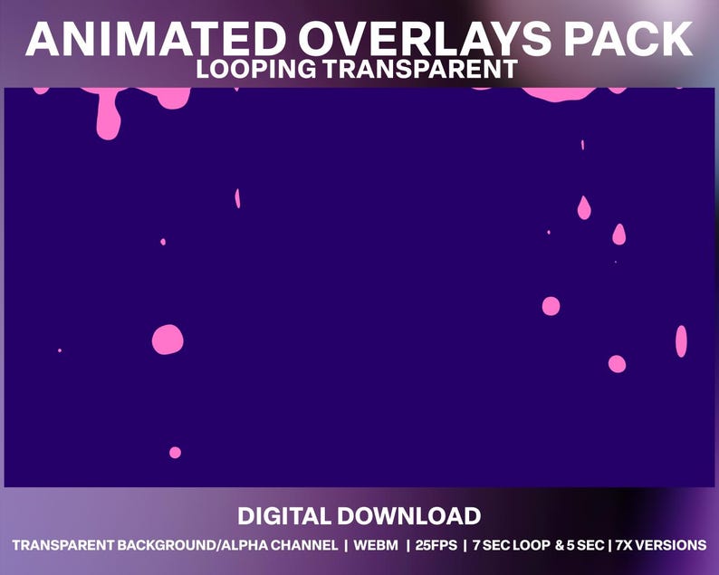 Animated Slime Drip Stream Overlays: Horror Streamer Decoration ...