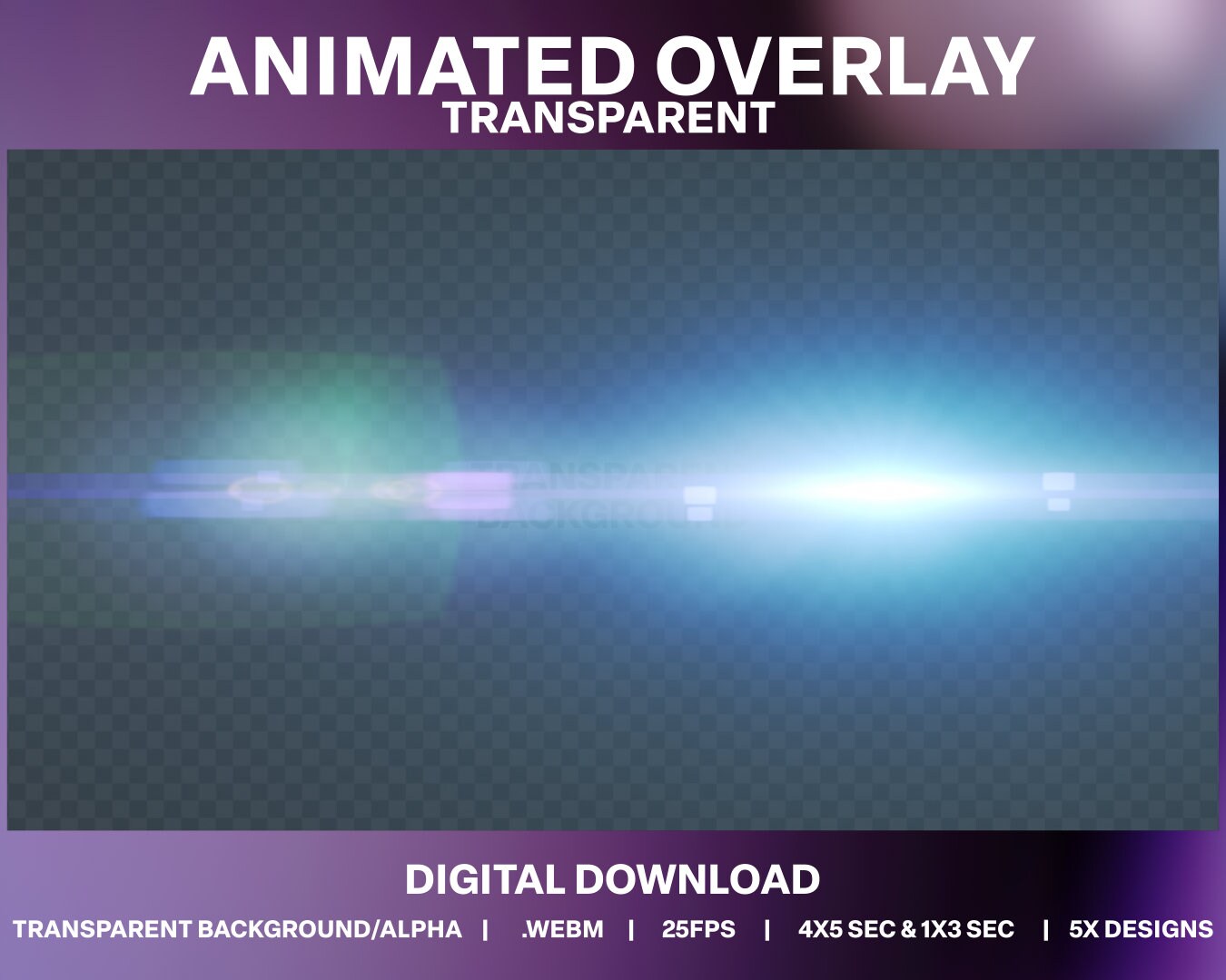 Animated Lens Flares Stream Overlays | Cinematic Light Leaks ...