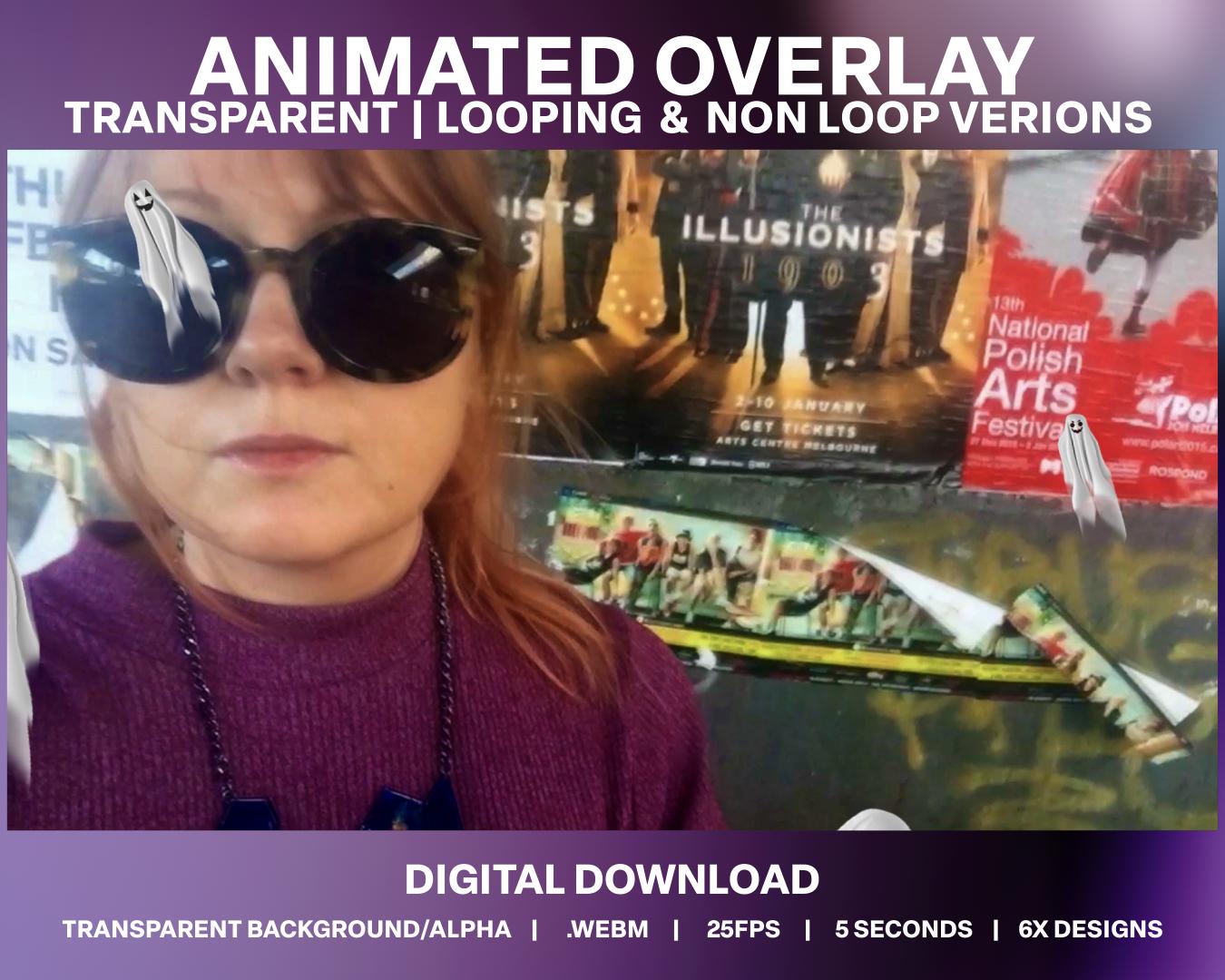 Animated Ghost Stream Overlay: Spooky Halloween Decoration (digital ...