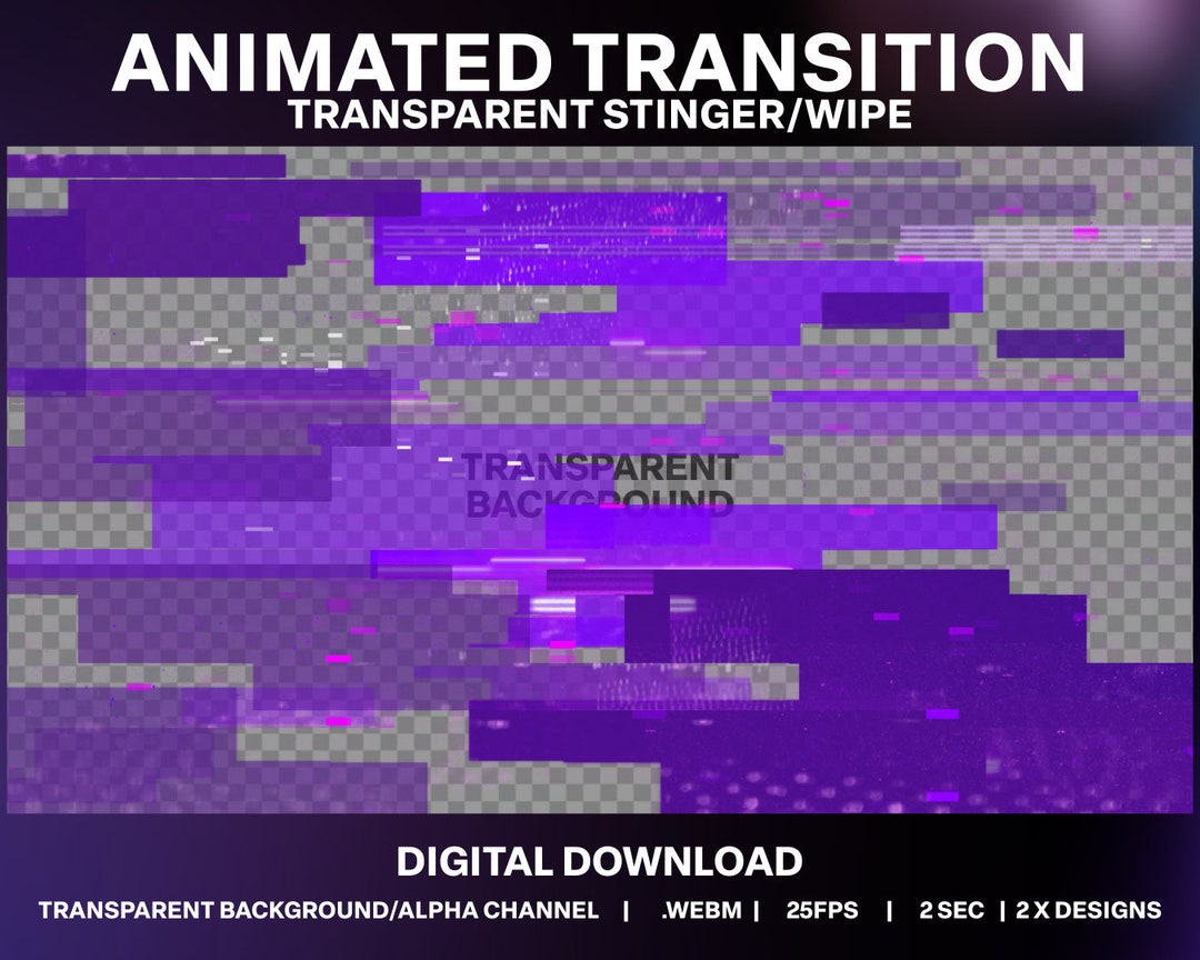 VHS Glitch Animated Transition | Cyber Film Distortion Stream Wipe ...