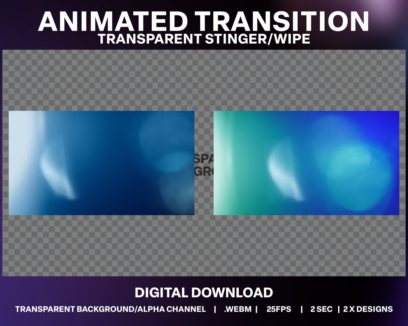 Blue Light Leaks Animated Transition: Bokeh Stream Stinger (digital ...